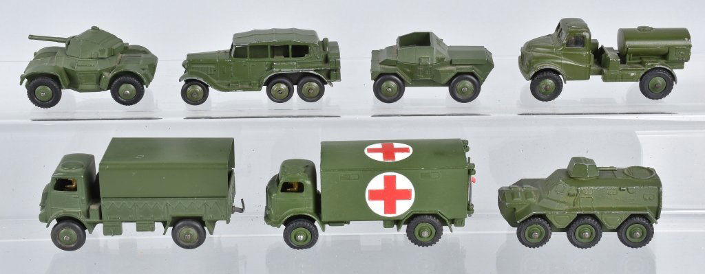 7 English Issue Dinky Military Vehicles