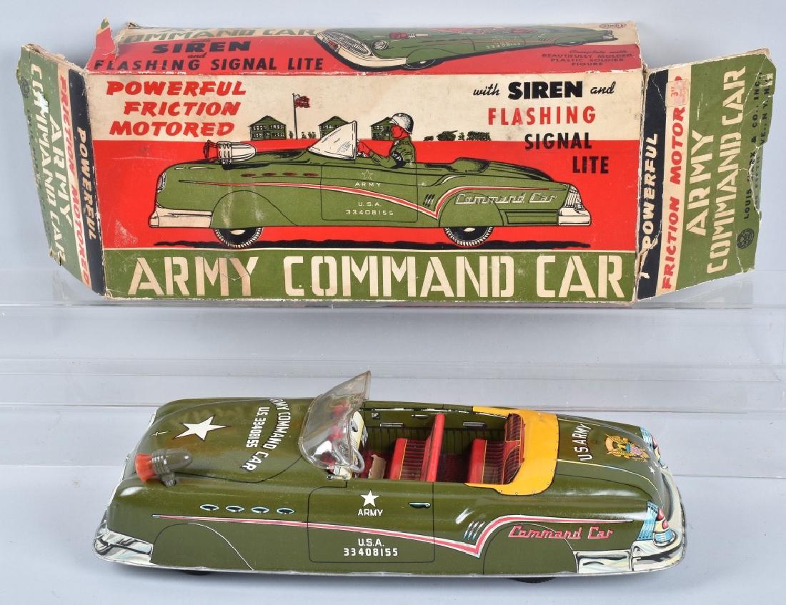 Marx Tin Friction Army Command Car W/ Box