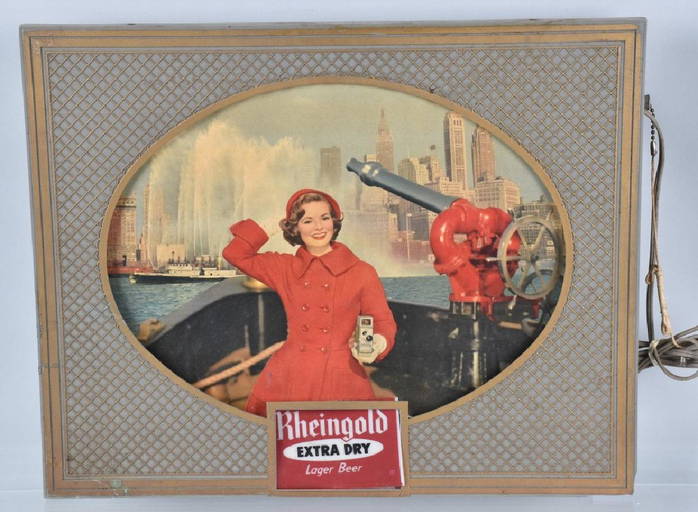 Rheingold Beer Lighted Sign, New York City Theme