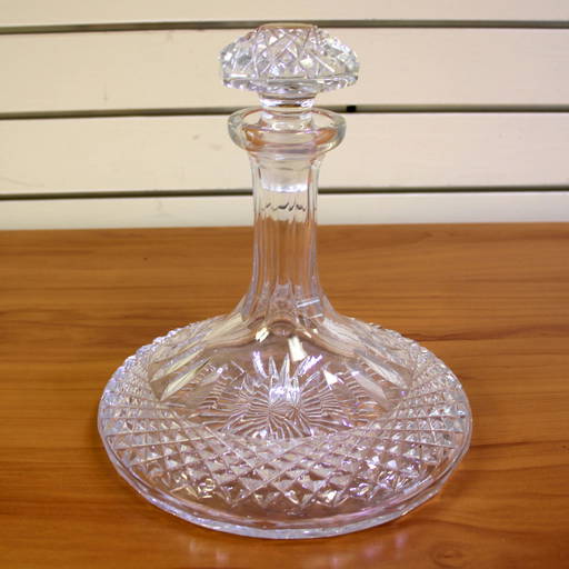 Galway Irish Cut Crystal Old Claddagh Ships Decanter