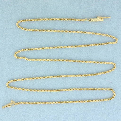 20 Inch Rope Link Chain Necklace in 14K Yellow Gold - Aug 17, 2021 ...