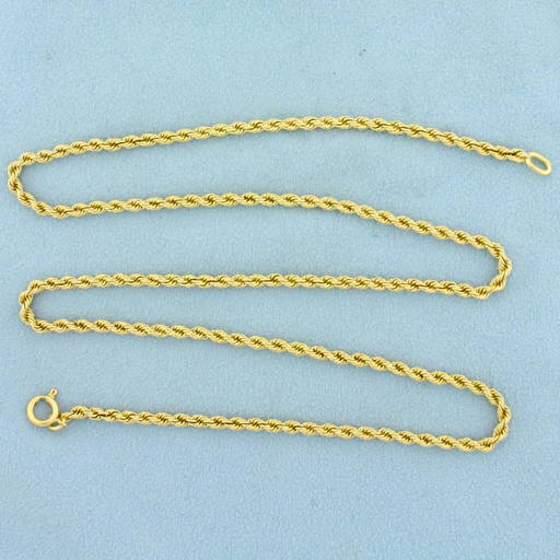 20 Inch Rope Style Chain Necklace in 18K Yellow Gold - Feb 26, 2022 ...