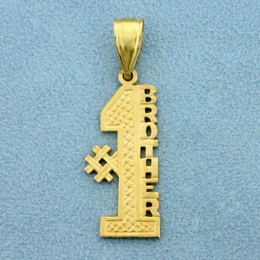 Number One Brother Pendant in 14K Yellow Gold - Mar 07, 2022 | Eric's ...