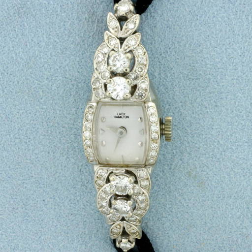 Vintage Lady Hamilton Diamond Watch in 14k White Gold (#16322) on Mar ...