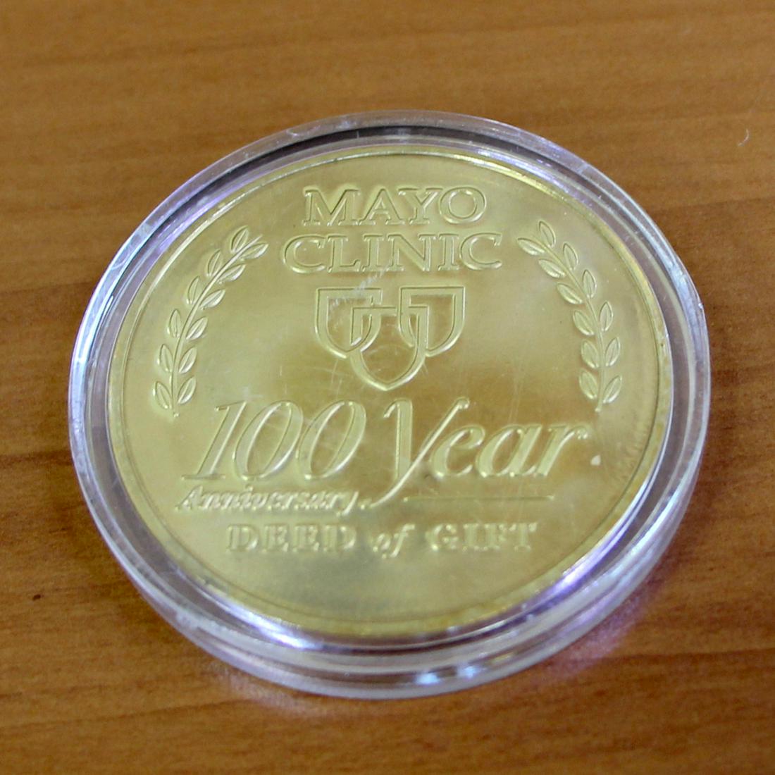 Mayo Clinic 100 Year Anniversary Deed Of Gift Medal Coin Token