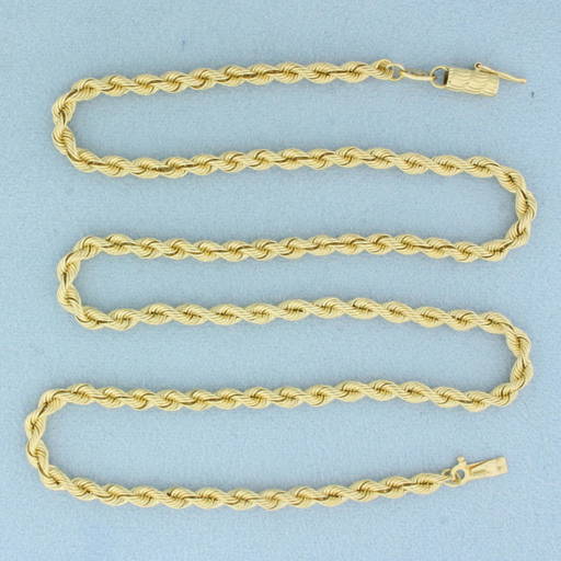 20 Inch Rope Link Chain Necklace in 14k Yellow Gold (#16900) on Jun 28 ...