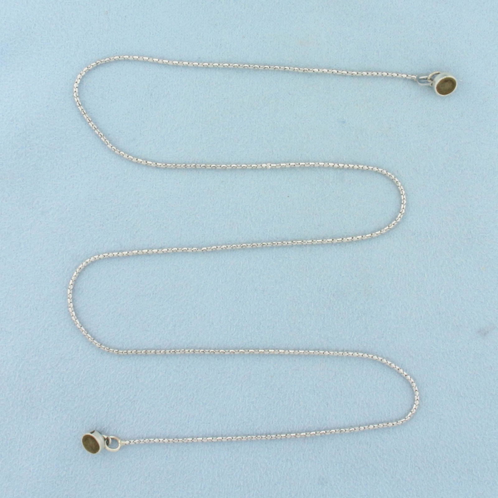 Snake Link Chain Necklace in 14k White Gold with Magnetic Clasp - Sep ...