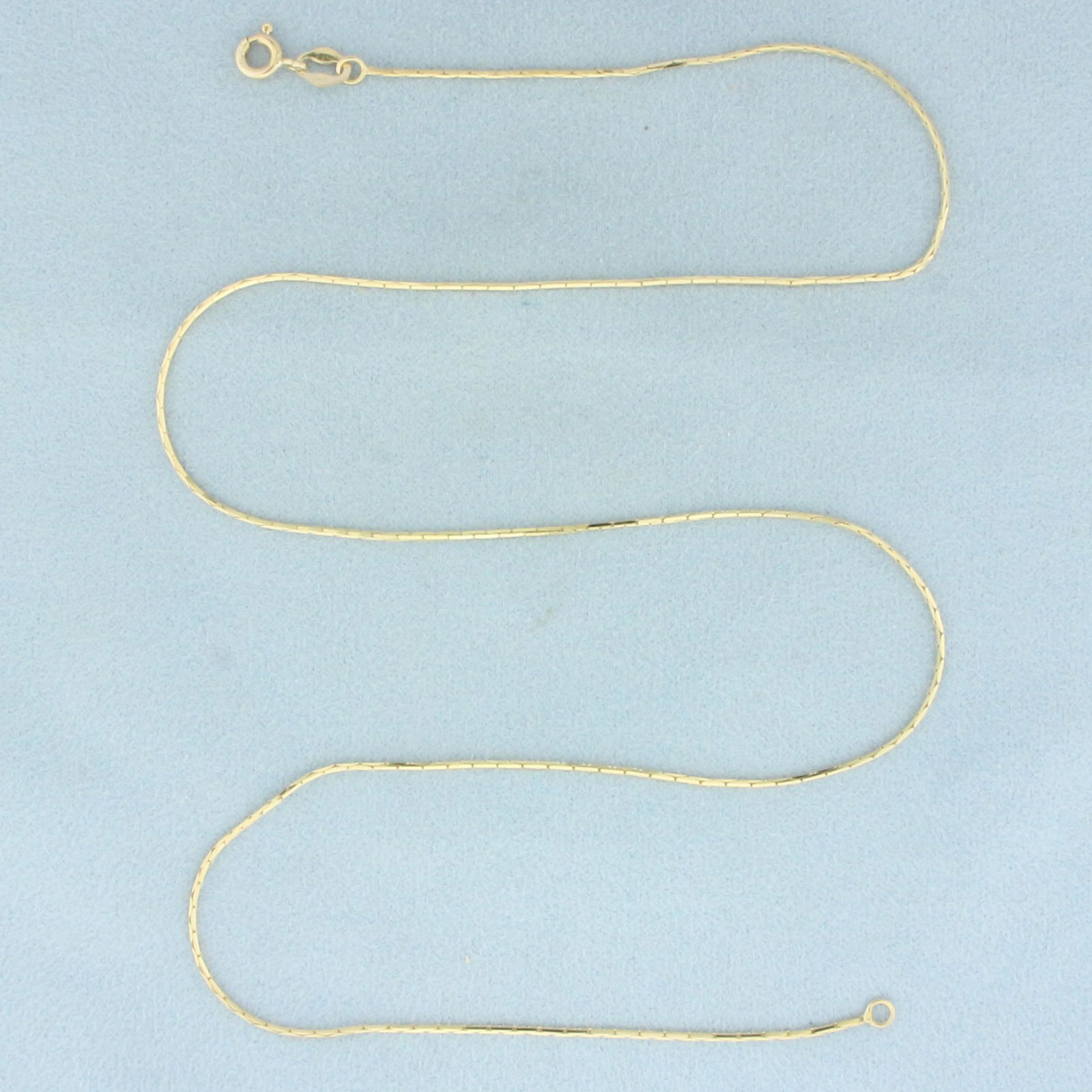 Italian 18 Inch Boston Link Chain Necklace In 14k Yellow Gold