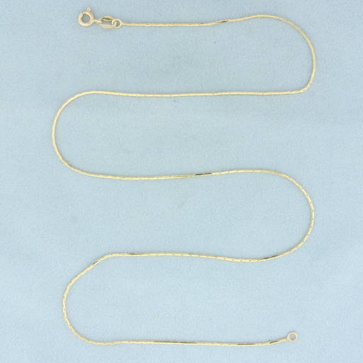 Italian 18 Inch Boston Link Chain Necklace In 14k Yellow Gold