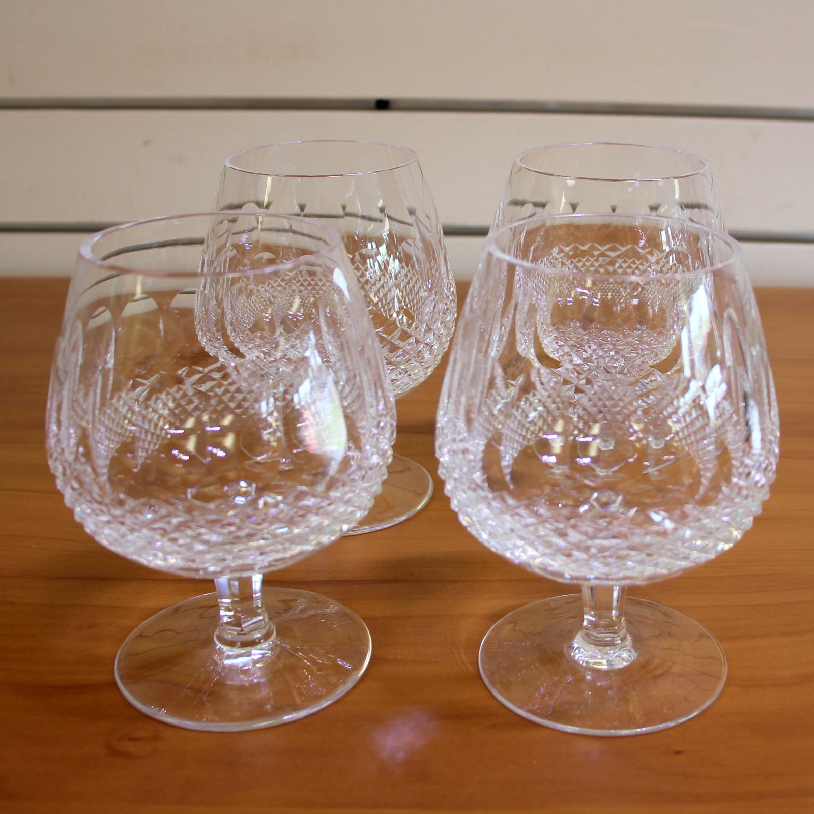 Waterford Crystal Large Brandy Sniffer Glasses Set Of 4
