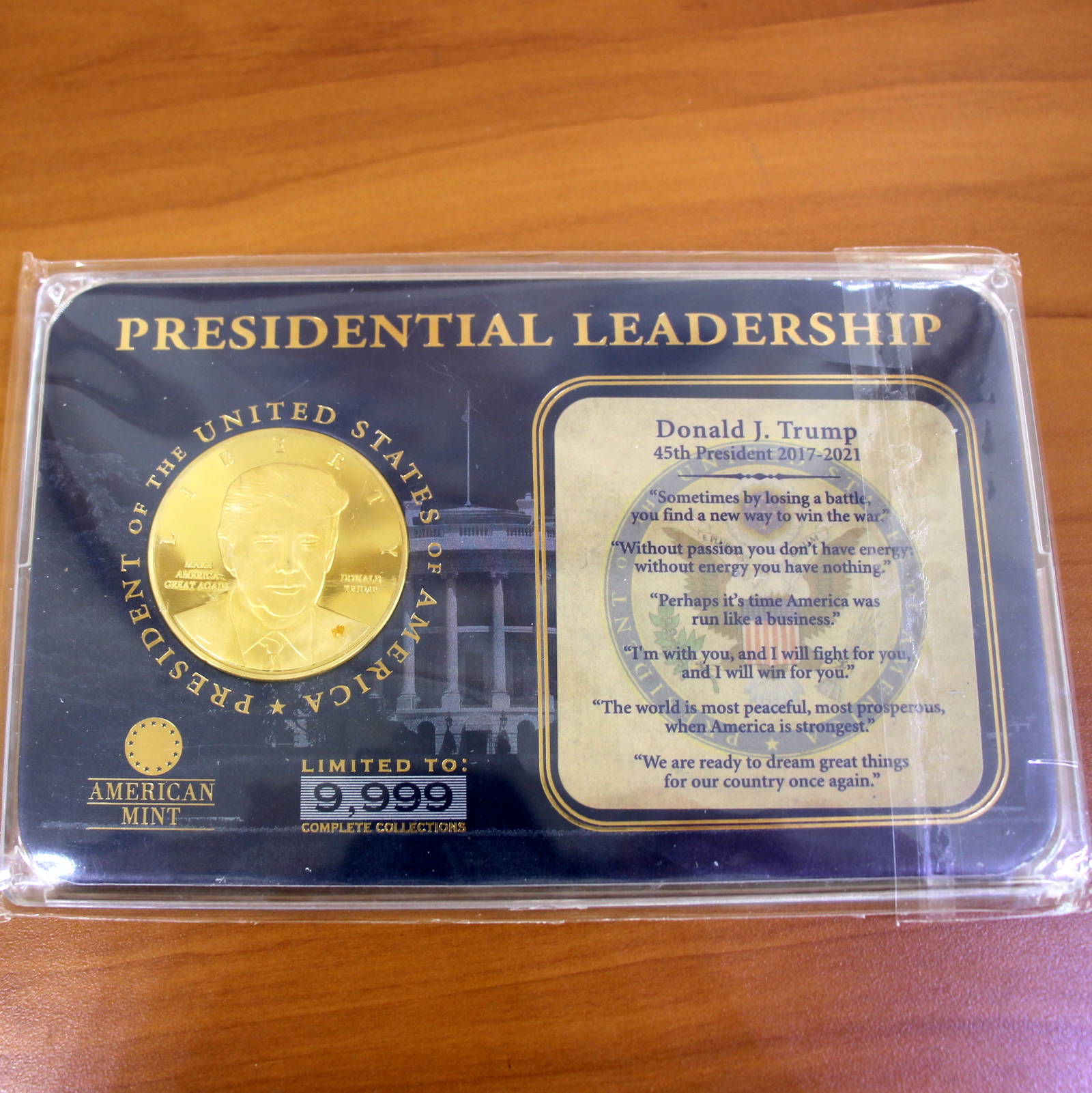 American Mint Donald Trump Presidential Leadership Coin Auction