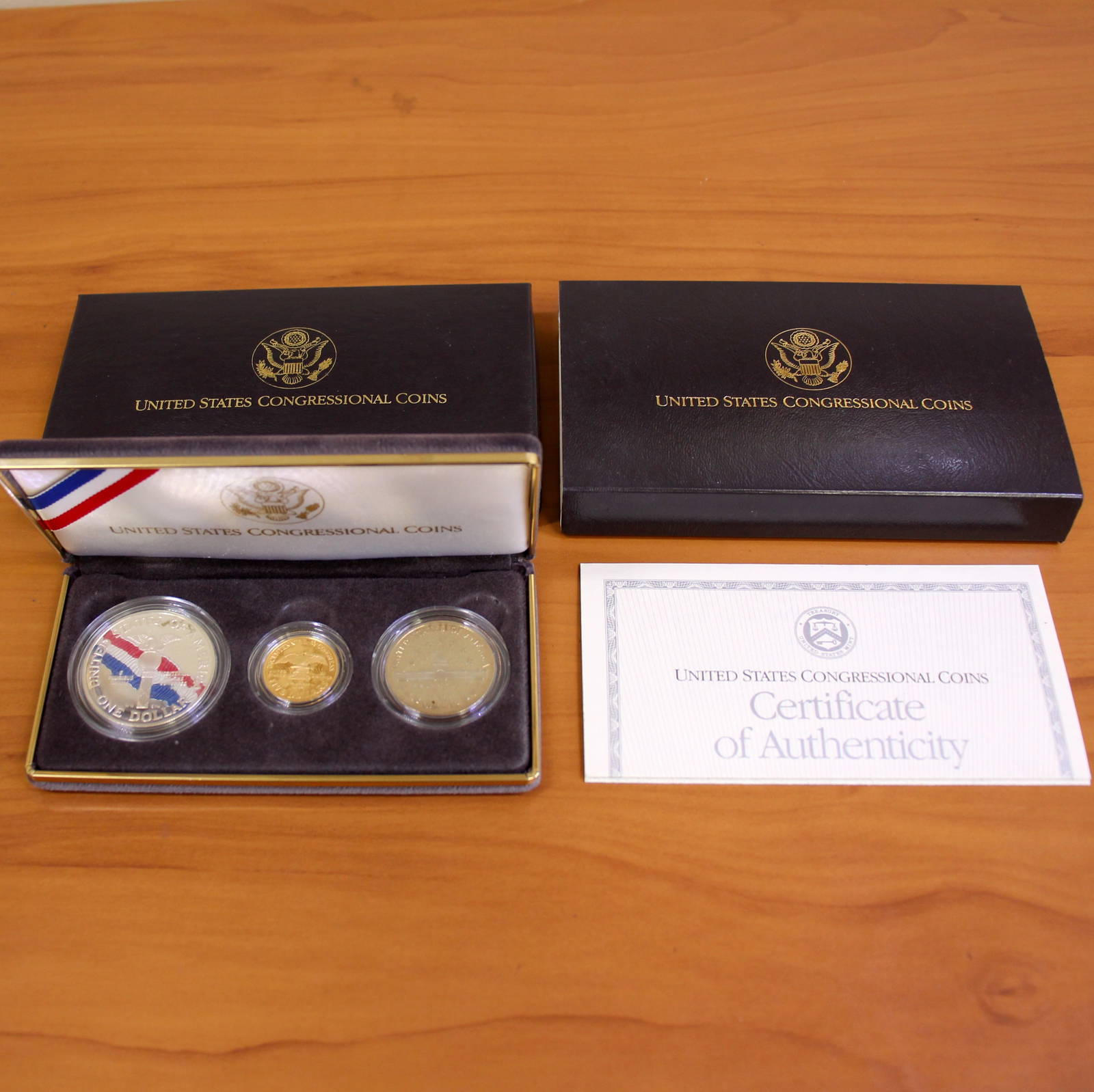 Us Congressional Coins 3-coin Proof Set Auction