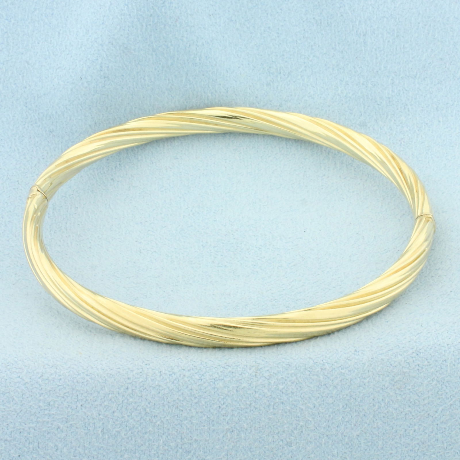 Hinged Twisting Design Bangle Bracelet In 14k Yellow Gold - Jun 15 ...