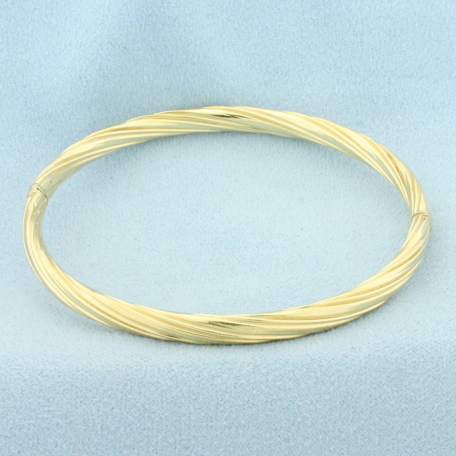 Hinged Twisting Design Bangle Bracelet In 14k Yellow Gold - Jun 15 ...