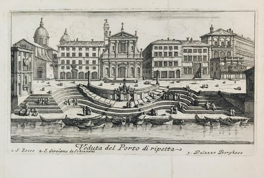Rome. Piranesi. Veduta Del Porto Di Ripetta. Auction