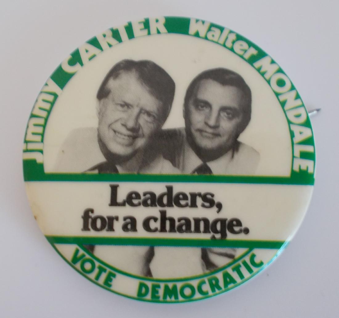 Carter Mondale Presidential Pinback 1976 – Unused