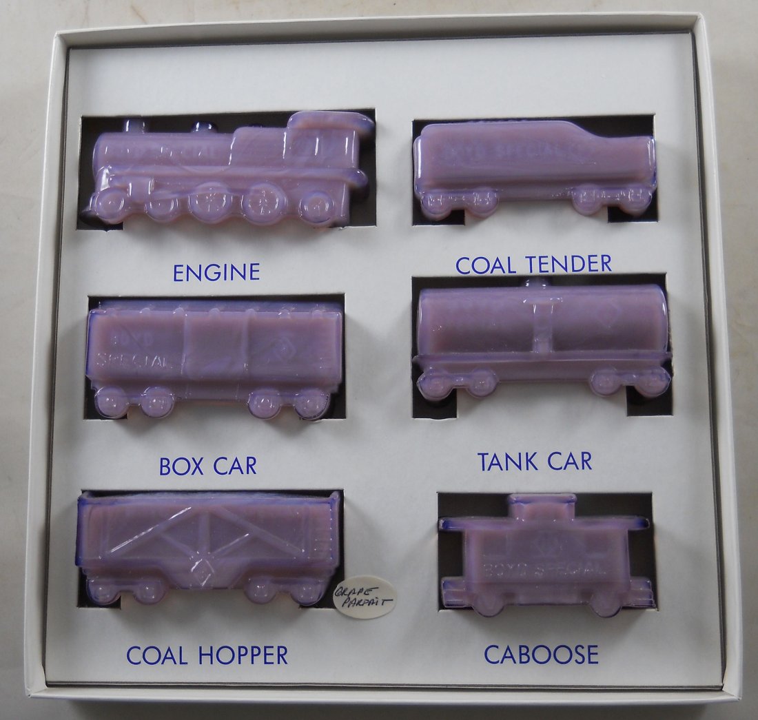 Boyd Glass Train Set from Mrs. Boyd's Personal
