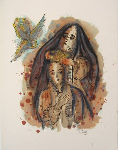 Reuven Rubin Original Lithograph David And Solomon