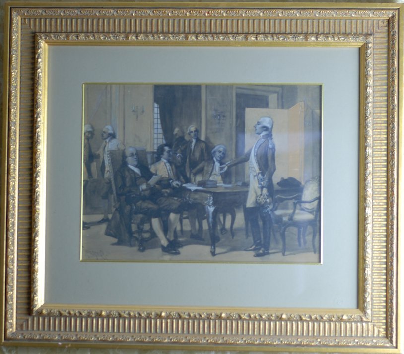 Thure De Thulstrup (1848-1930) Ben Franklin Painting