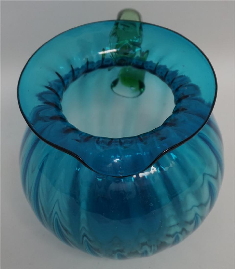 BLENKO GLASS BLUE LEMONADE PITCHER