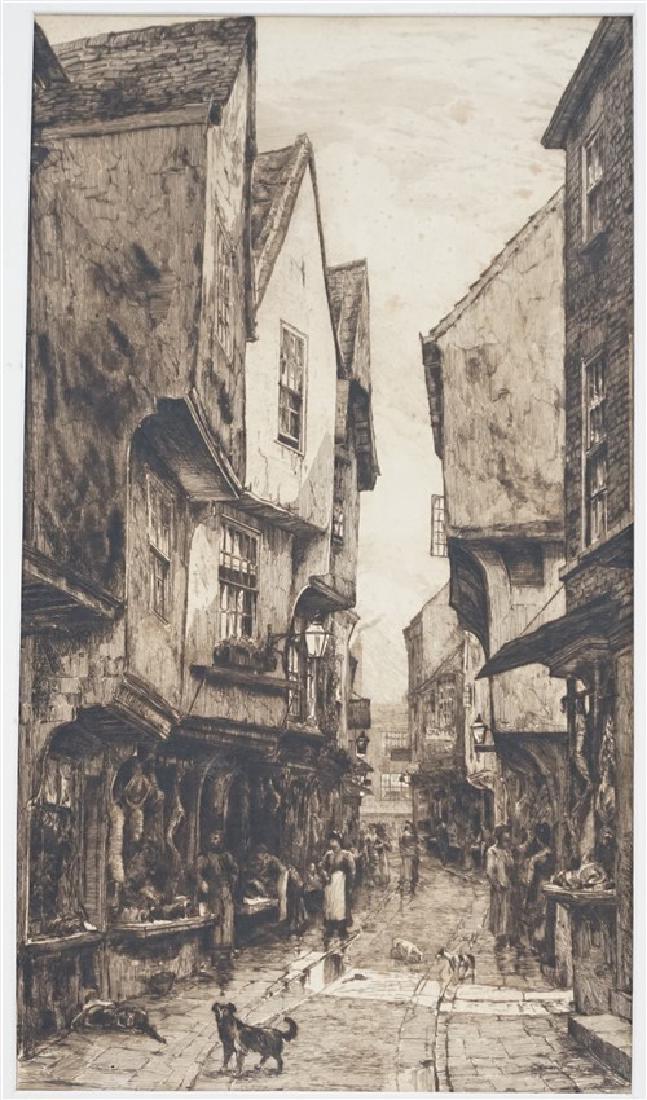 PAIR EDWARD SLOCOMBE (1850-1925) ETCHINGS