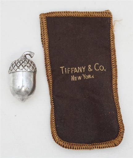 Tiffany Sterling Silver Acorn Thimble Box