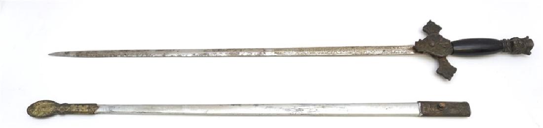 Knights Of Columbus Ceremonial Sword And Scabbard.
