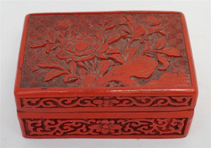 Chinese Qing Dynasty Cinnabar Box
