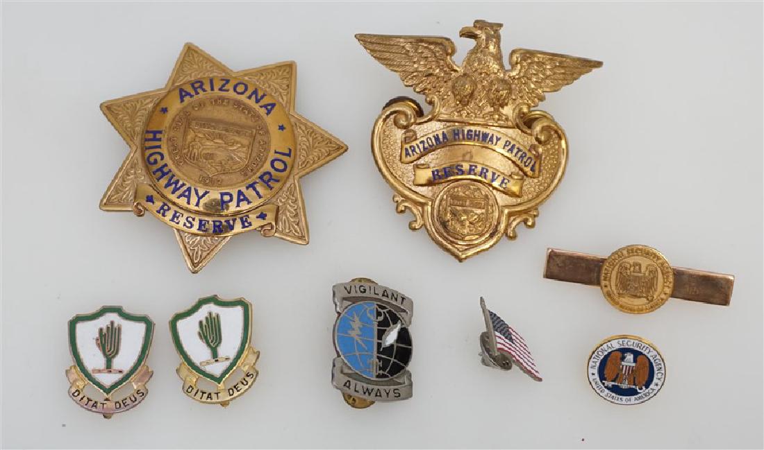 7 L.a. Stamp & Staty Highway Patrol Badges Nsa Asa