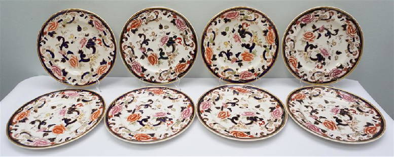 Set Of 8 Mason's Ironstone Plates