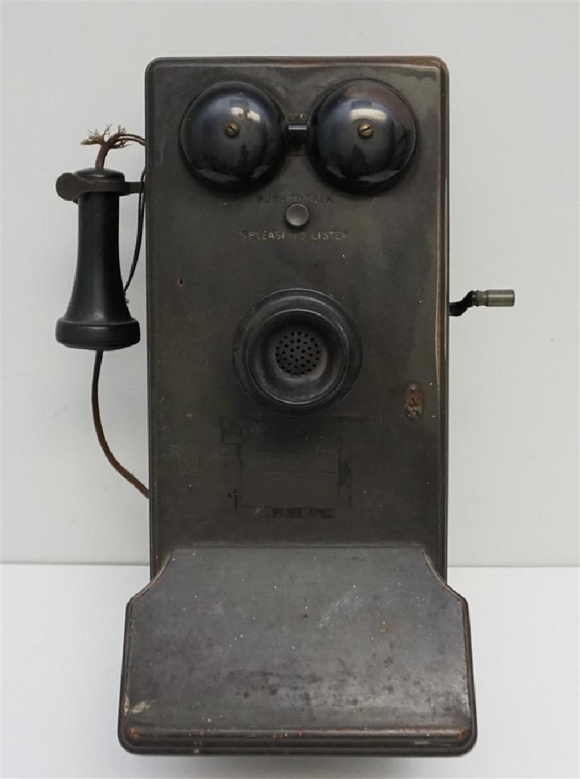 ANTIQUE CRANK WALL PHONE