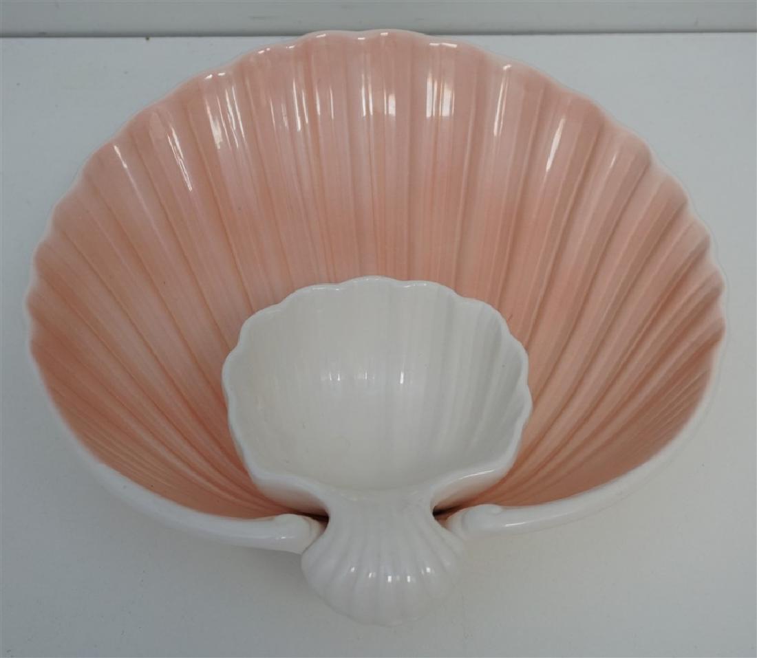 Fitz & Floyd Clam Shell Chip And Dip