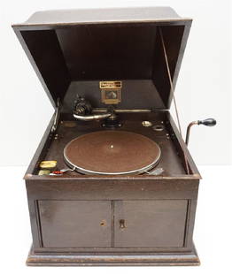 A His Master's Voice Hmv Model 130 Gramophone