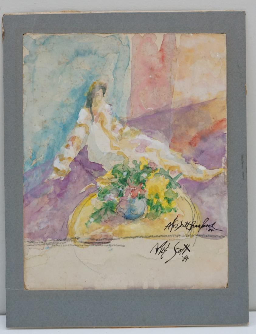 ALICE SCOTT (1925-2005) WATERCOLOR