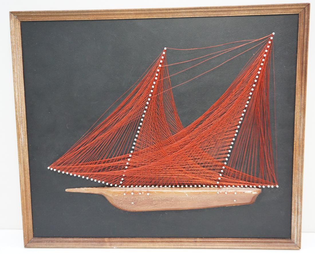 Mid Century String Art Sailboat