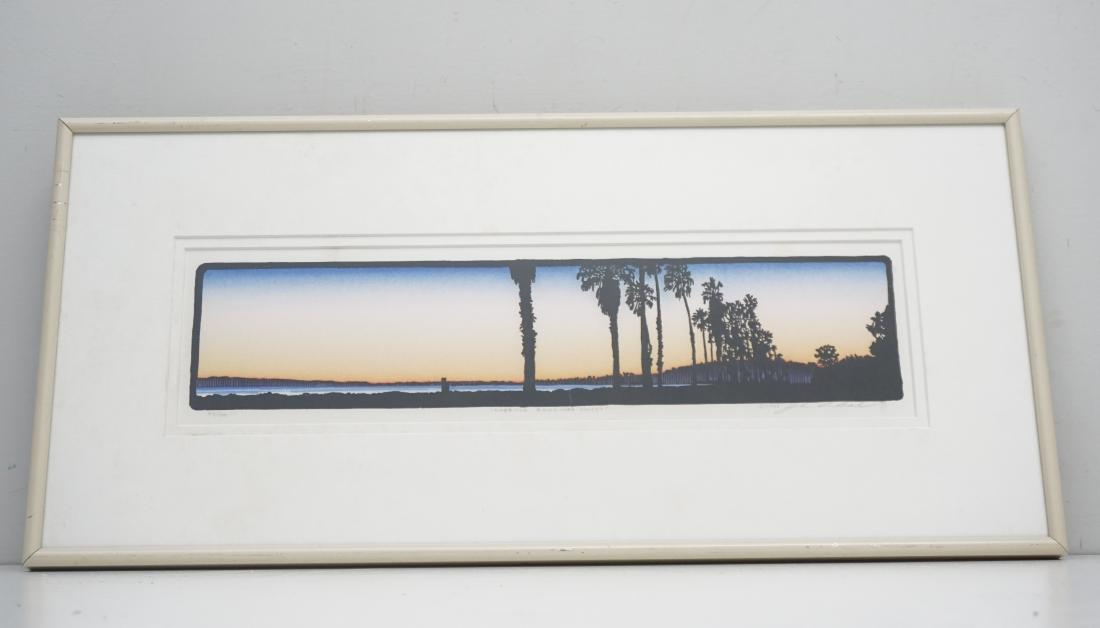 John Rindlaub Woodcut Sunset