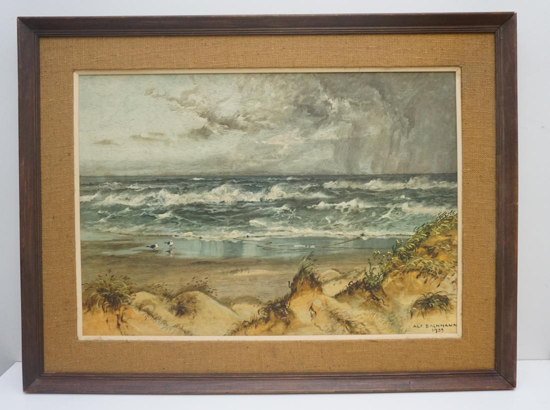 LARGE FRAMED ALFRED BACHMANN COASTAL OLEOGRAPH - Mar 31, 2019 ...