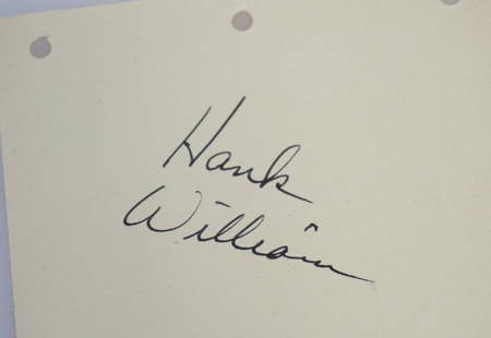 Rare Hank Williams (1923 1953) Autograph
