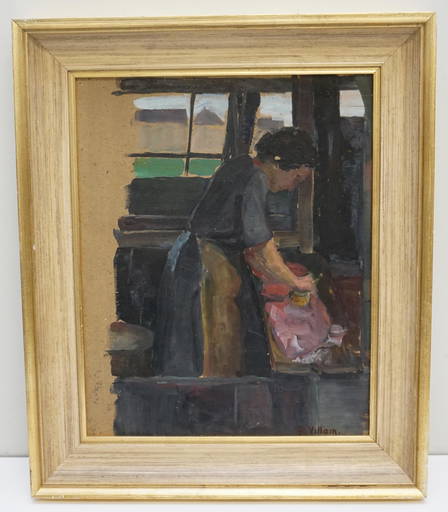 Pierre Villain (1880 1950) Oil On Board