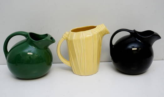 Hall Pottery Pitcher In Green.