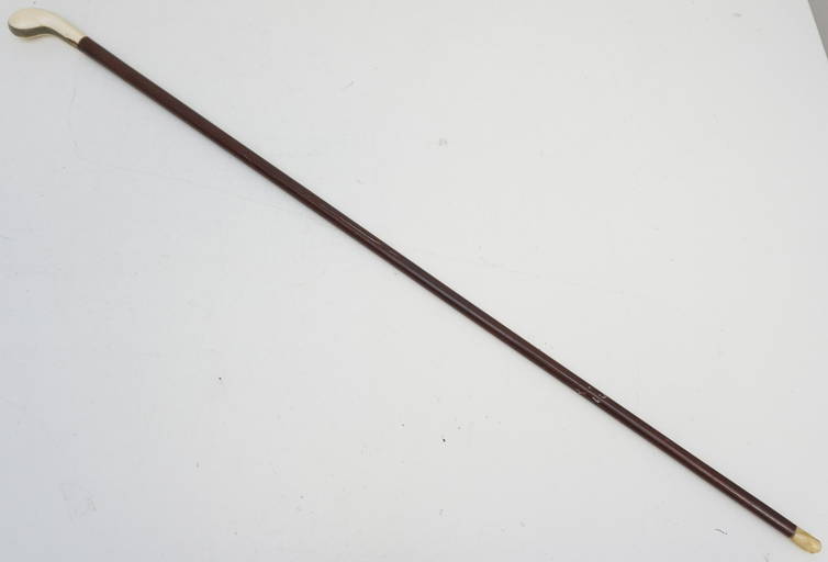 Art Deco Walking Stick Bone + Silver