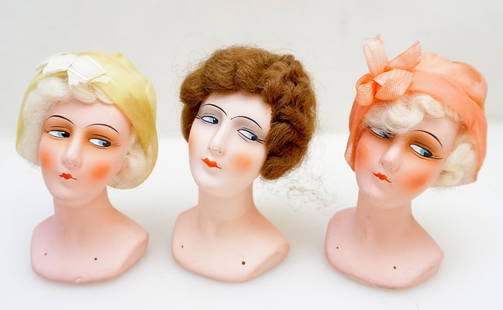 Paper Mache Art Deco Doll Head