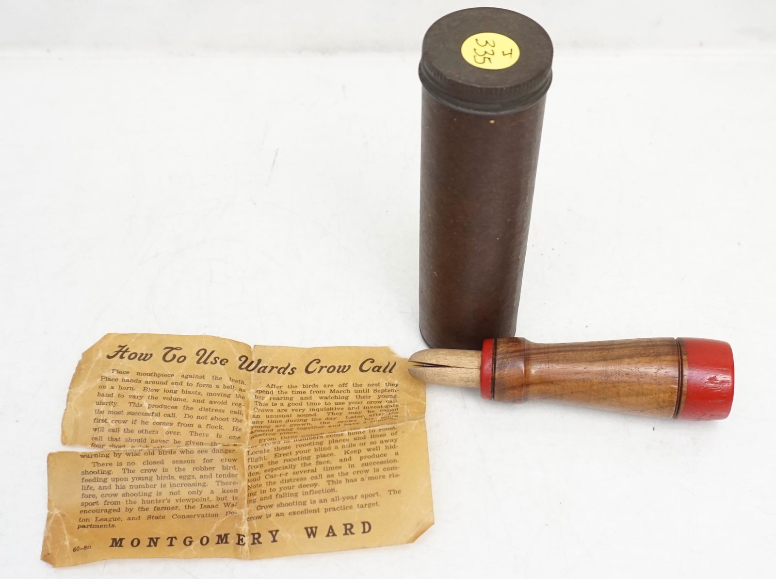 Vintage Boyd Martin Crow Call Montgomery Ward