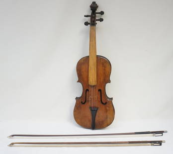 Antique Antonius Stradivarius Model Violin W Wood Case