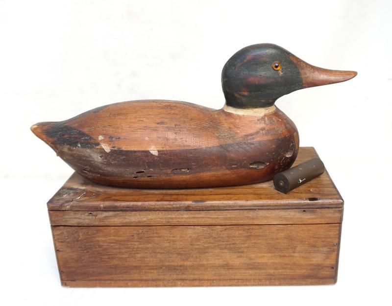 Vintage Wood Mallard Decoy Box