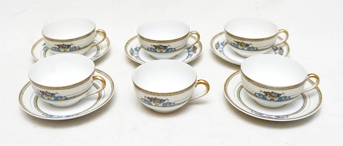 11 Pc Noritake Tea Cups / Saucers