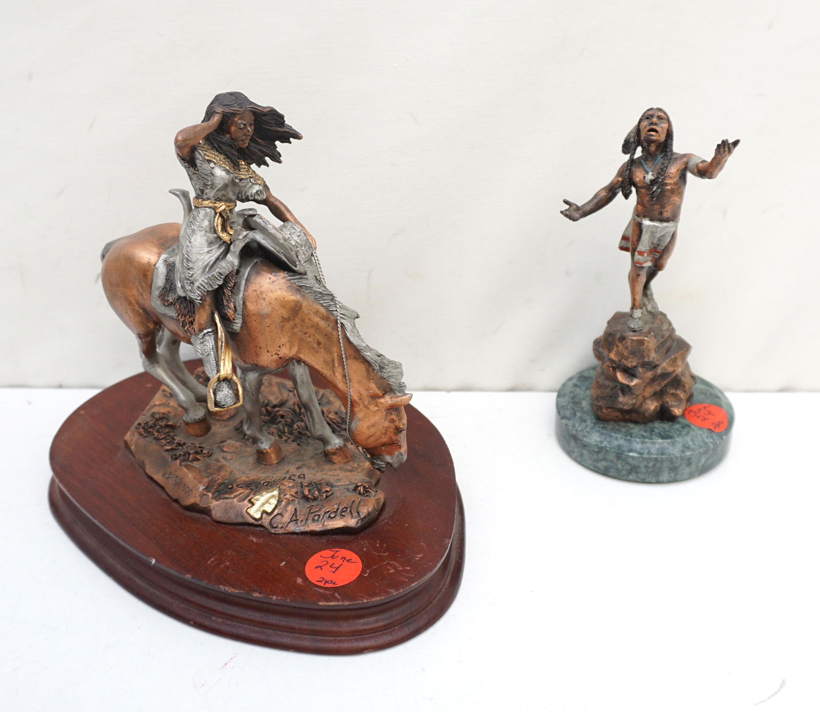 Two C.a. Pardell Legends Sculptures