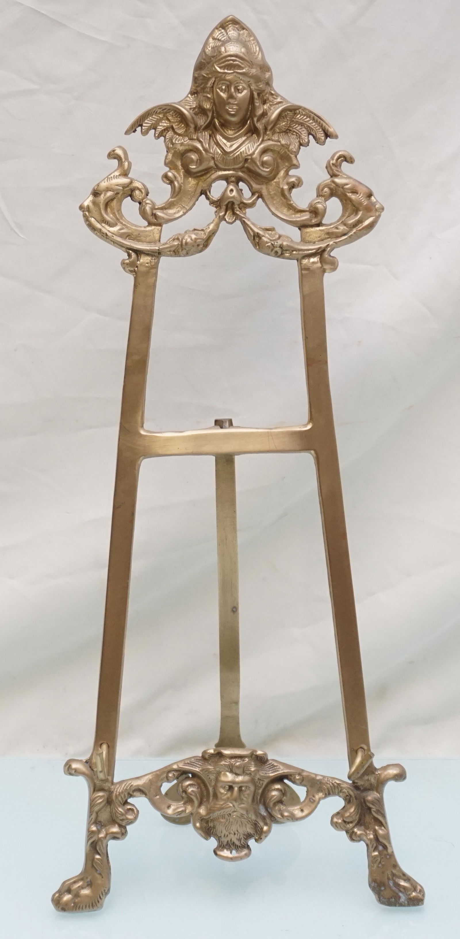 Victorian Ornate Brass Easel