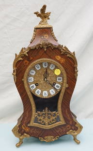 Boulle Style German Fhs Mantel Clock