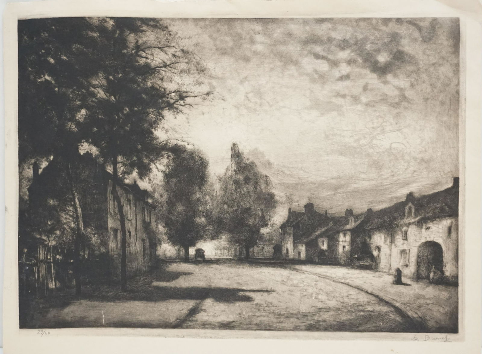 Auguste Brouet (1872 1941) Etching